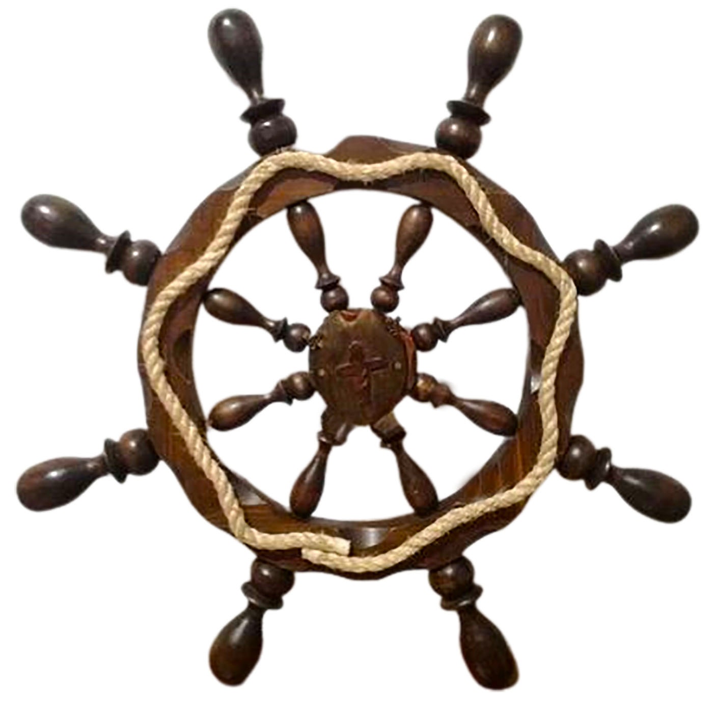 Timón De Barco Decorativo En Madera Grande 100x100cm – ALMACEN TOTAL