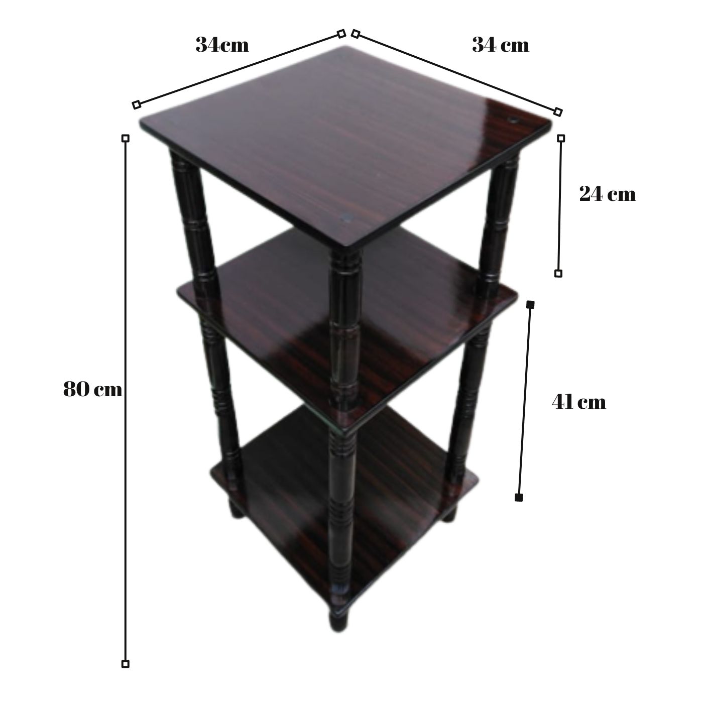 Mesa Auxiliar Tunner En Madera Tonillo Marron - ALMACEN TOTAL