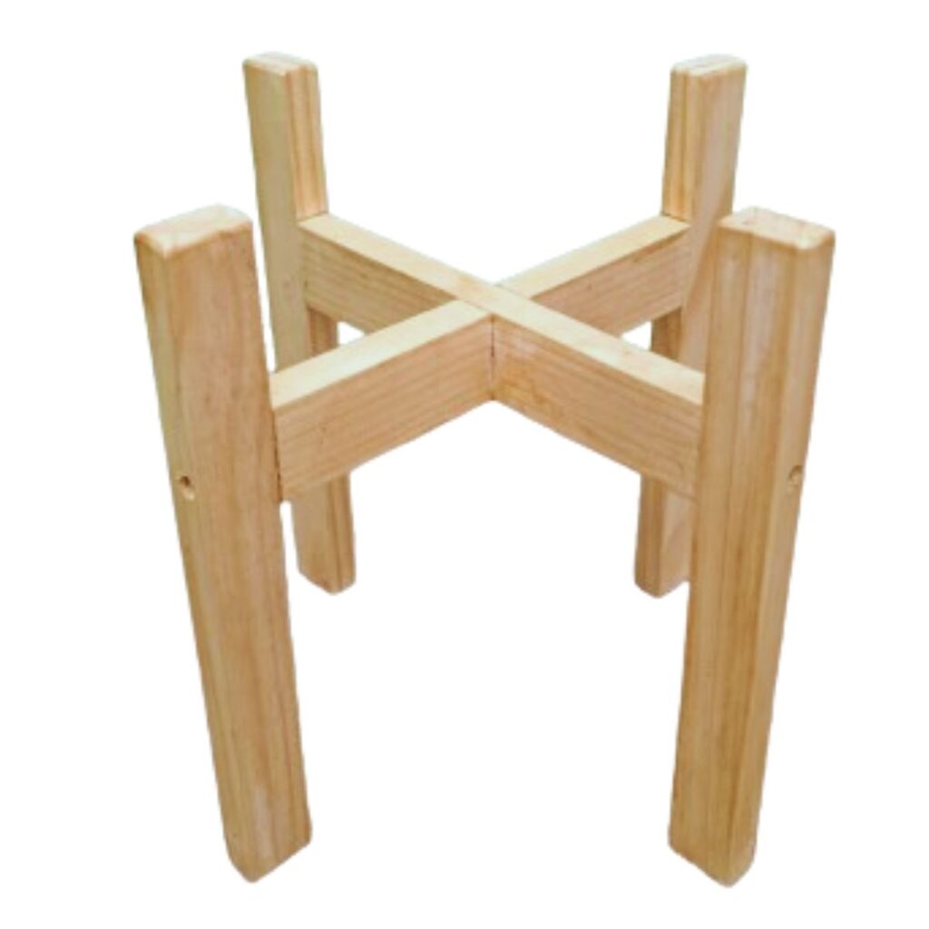 Porta Maceceta Party Pedestal De Macetas En Madera Natural - ALMACEN TOTAL
